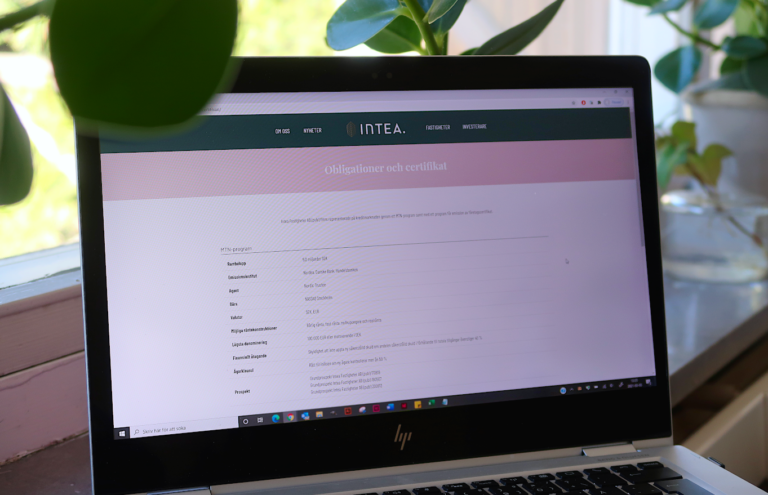Intea emitterar femårig obligation – Intea Fastigheter